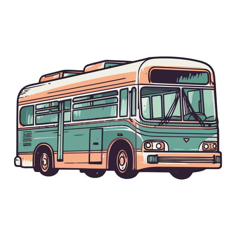 Colored bus design stock vector. Illustration of passenger - 289414634