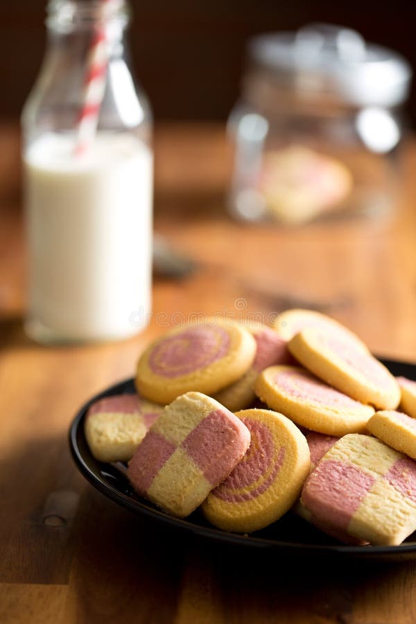Colored butter biscuits stock photo. Image of homemade - 60156160