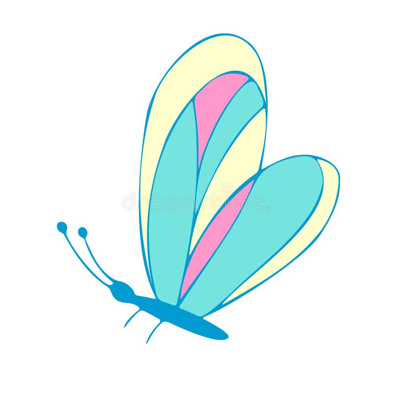 Colored Butterfly , Vector Illustration, Icon. Stock Vector ...