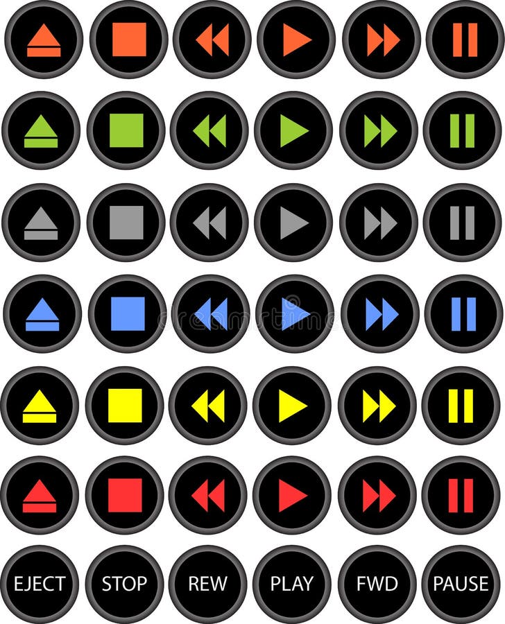 Set of colored buttons stock vector. Illustration of plastic - 50796468