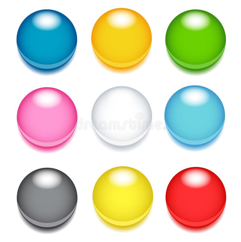 Round 3d buttons. stock vector. Illustration of internet - 18870736