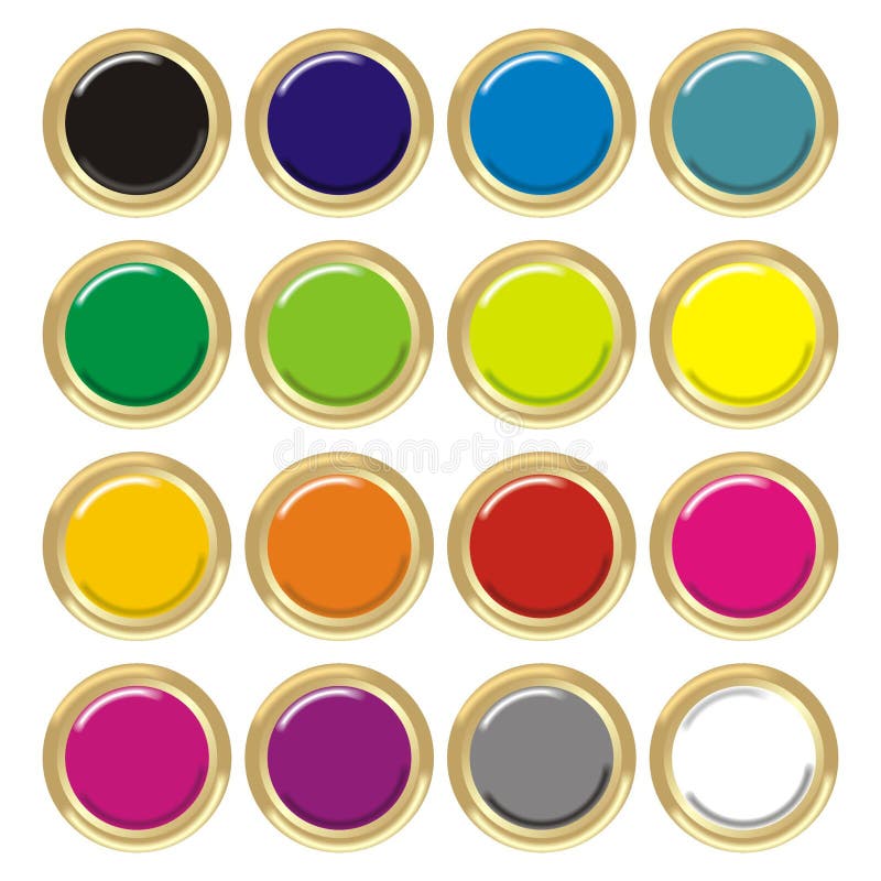 Colored buttons stock illustration. Illustration of silver - 2827455