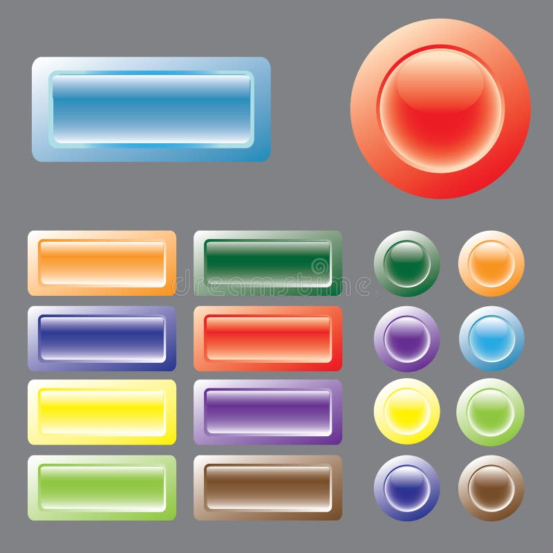Colored buttons. Vector. stock vector. Illustration of design - 7352783