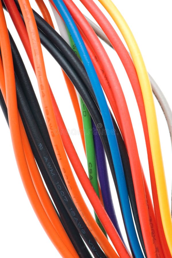 Multiple color cables stock image. Image of technology - 593411