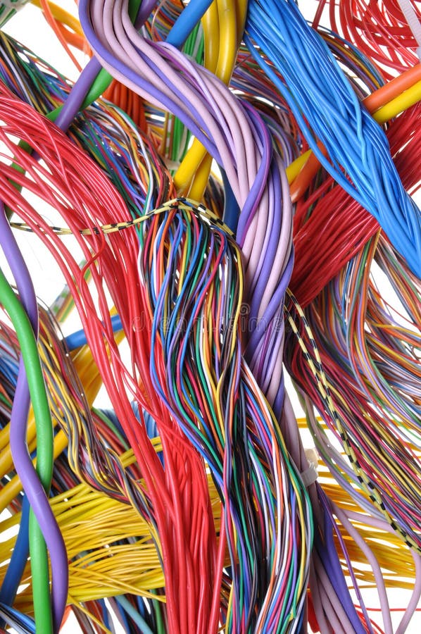 Colored cables stock image. Image of industrial, connection - 33853025