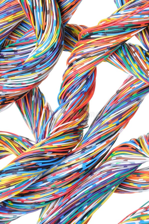 Colored cables stock image. Image of multicolored, cable - 42419805