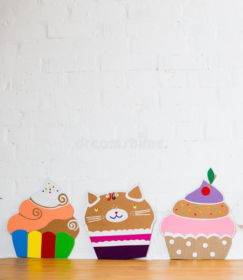 Colored Cakes Handmade of Paper Stock Image - Image of easter, food ...