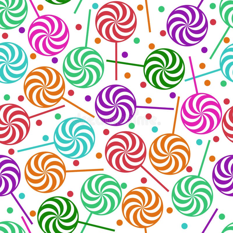 Colored Candies. Seamless Background for Fabrics Stock Vector ...