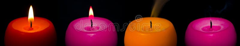Colored candles stock image. Image of isolate, atmosphere - 13411361
