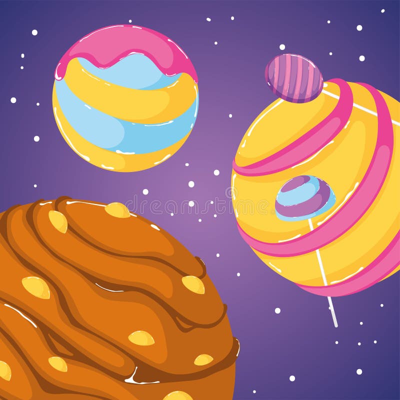 Colored Candy Land Sweet Abstract Space Vector Stock Vector ...
