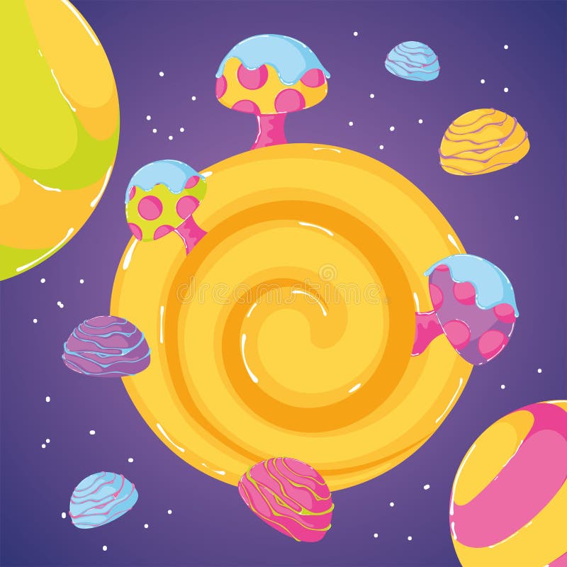 Colored Candy Land Sweet Abstract Space Vector Stock Vector ...