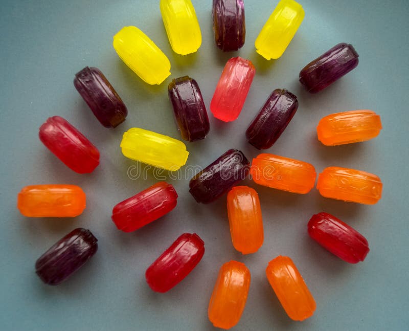 Colored Candy Lollipops Laid Out on the Plate Stock Image - Image of ...