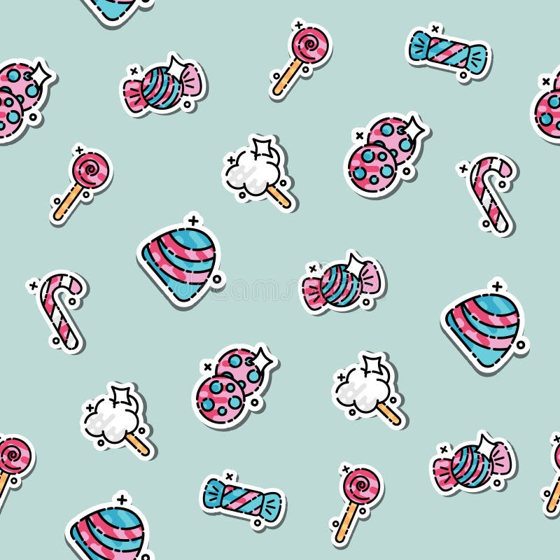 Colored candy pattern stock vector. Illustration of background - 95565104