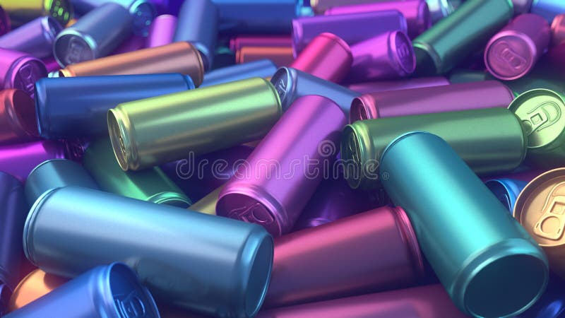 Colored Car Paint Can Pattern 3d Rendering Stock Illustration ...