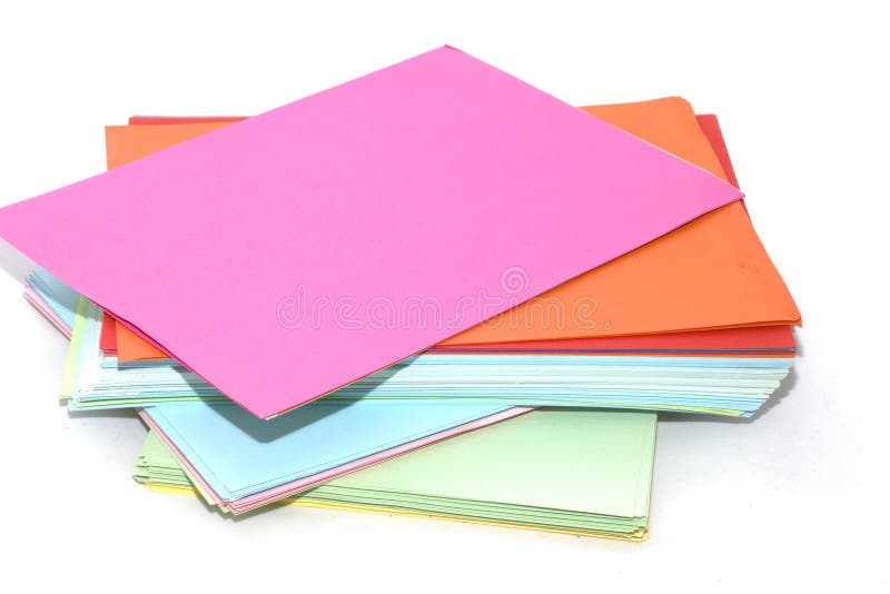 Colored A4 Colored Cardboard Stock Photo - Image of rectangular, sheet ...