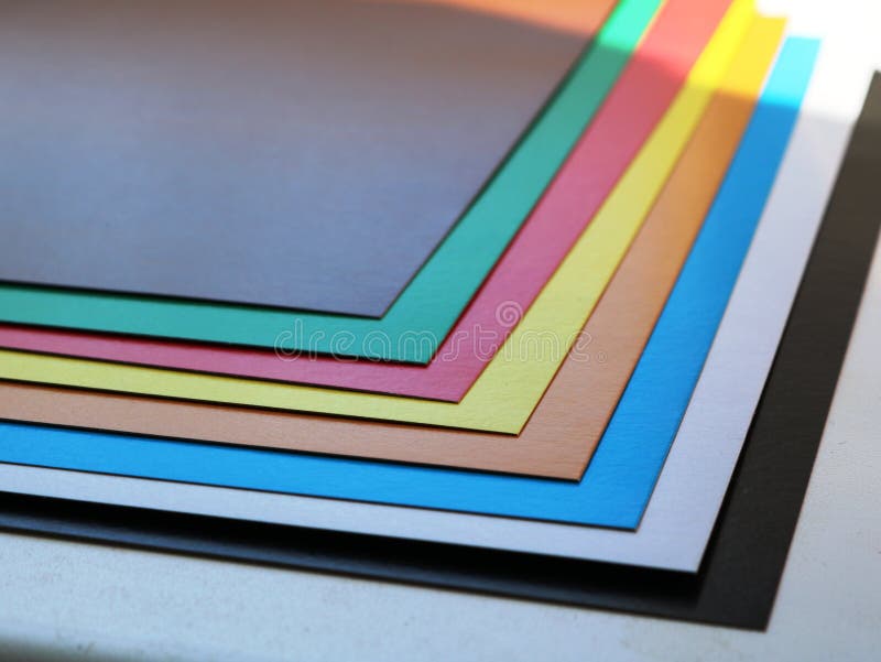 Colored Cardboard in Design Background Stock Image - Image of green ...