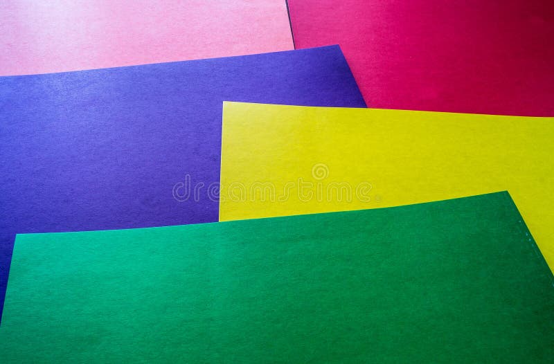 Colored Cardboard in Different Colors Stock Photo - Image of clean ...