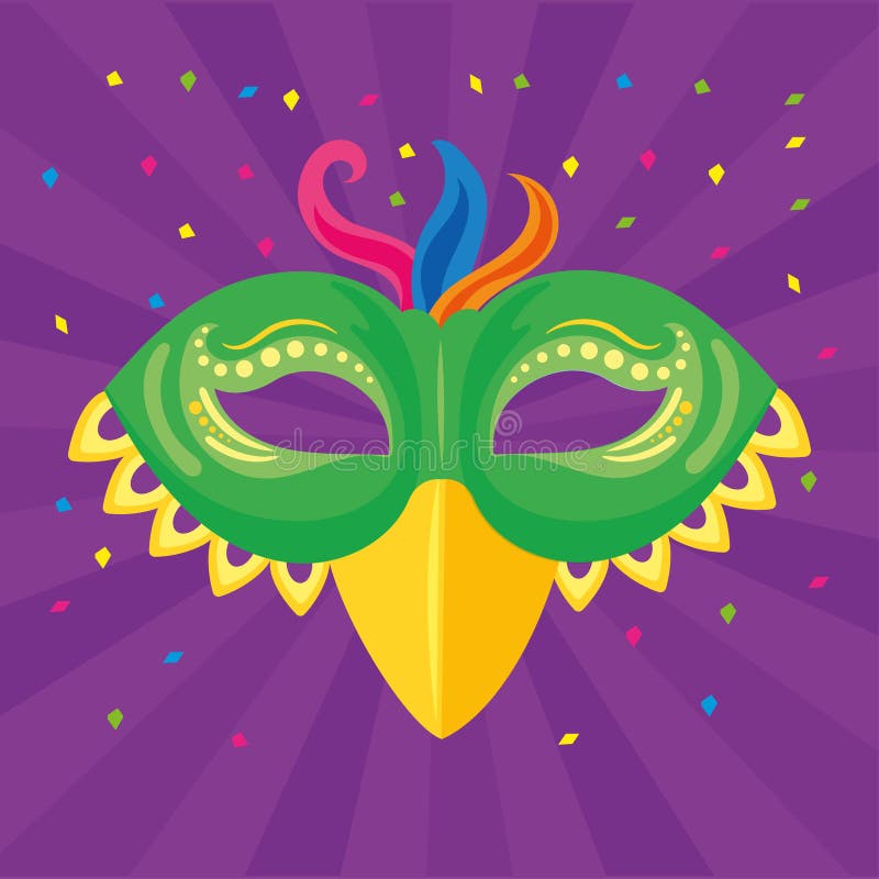 Colored Carnival Mask Vector Stock Vector - Illustration of mardi ...