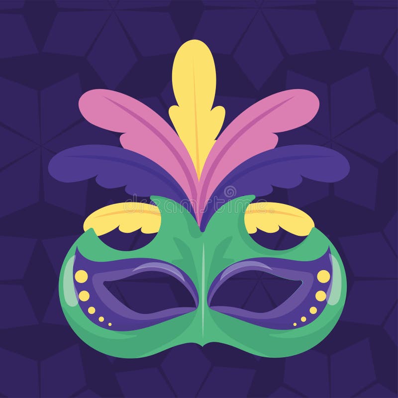 Colored Carnival Mask Vector Stock Vector - Illustration of traditional ...