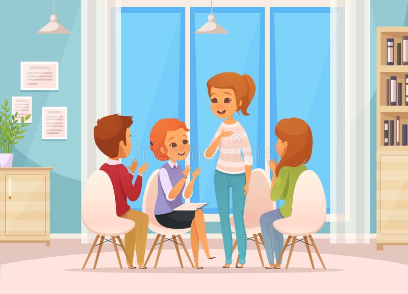 Group therapy stock illustration. Illustration of business - 21650638