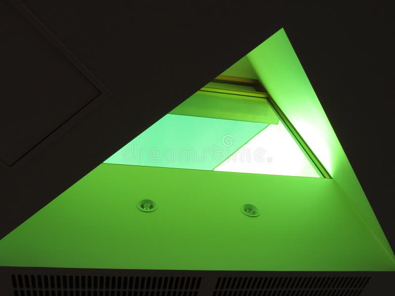 Sunlight Coming through the Colored Glass Window Overhead Stock Image ...