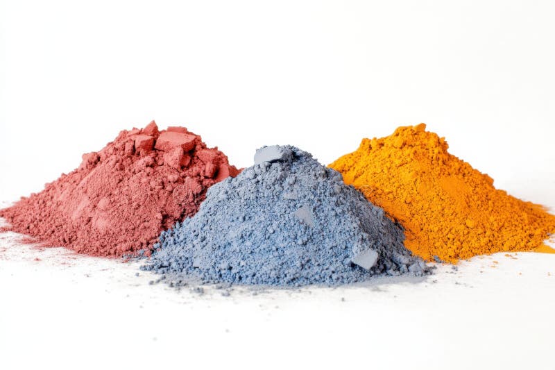 Colored Cement on White Background Showcasing Vibrant Hues for Artistic ...