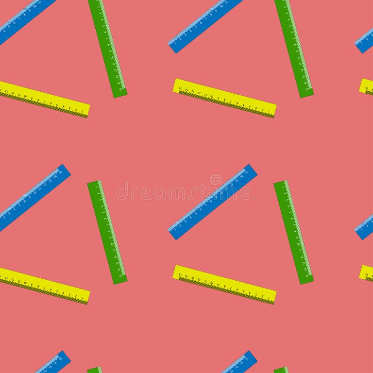 Colored Centimeter Rulers on a Red Seamless Background Stock Vector ...