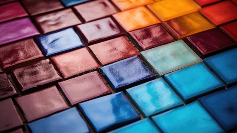 Colored Ceramic Tiles on a Wall or Floor, Mosaic Tiles Texture Stock ...
