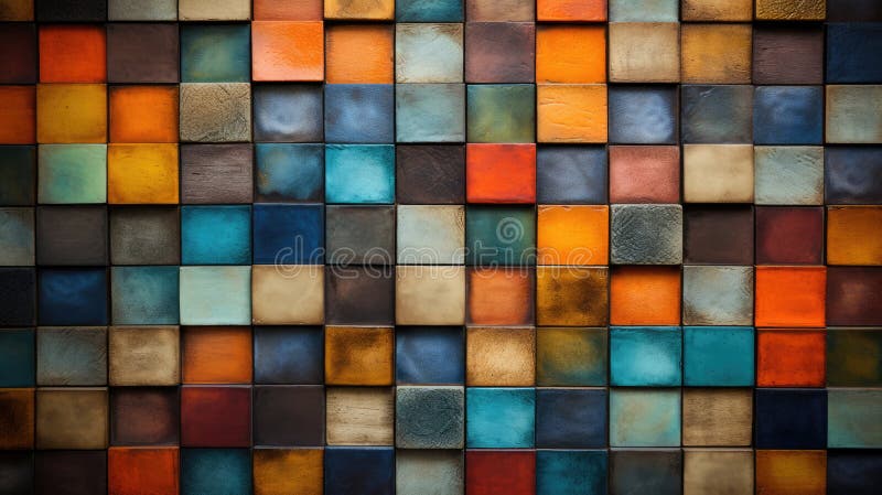 Colored Ceramic Tiles on a Wall or Floor, Mosaic Tiles Texture Stock ...