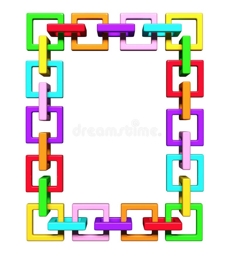 Colored chain stock illustration. Illustration of decorative - 48173469