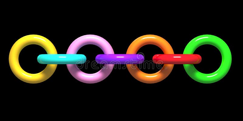 Colored chain stock illustration. Illustration of agreement - 48173518