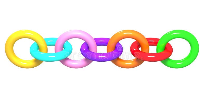 Colored chain stock illustration. Illustration of green - 48173523