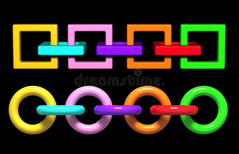 Colored chain stock illustration. Illustration of frame - 48173459