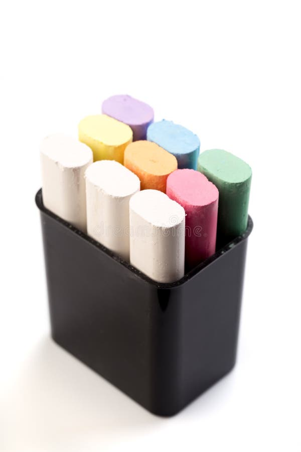 Coloured Chalk for Drawing on a White Background - Image Stock Image ...
