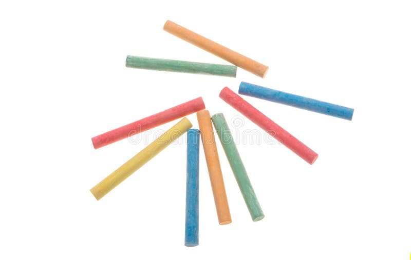 Colored chalk isolated stock image. Image of chalk, draw - 202293281