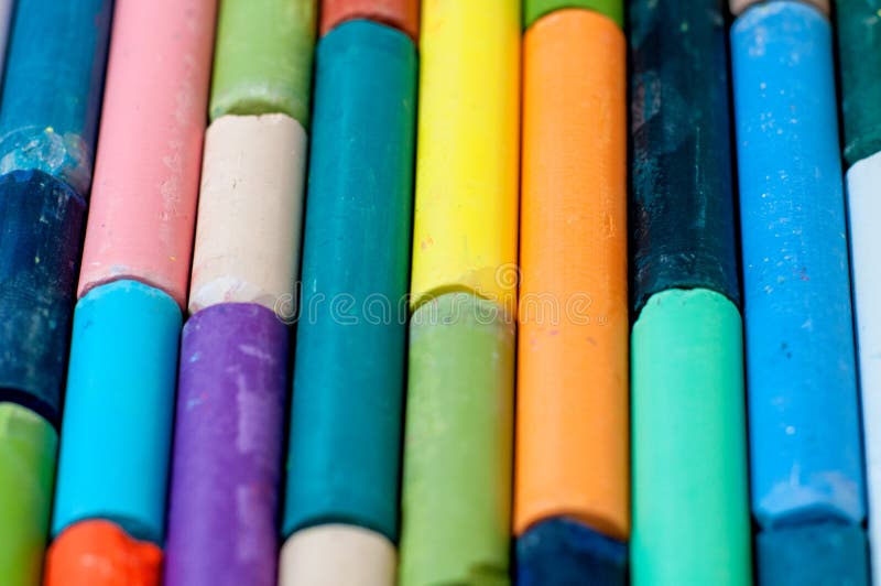 Colored chalks stock image. Image of drawing, closeup - 53593699