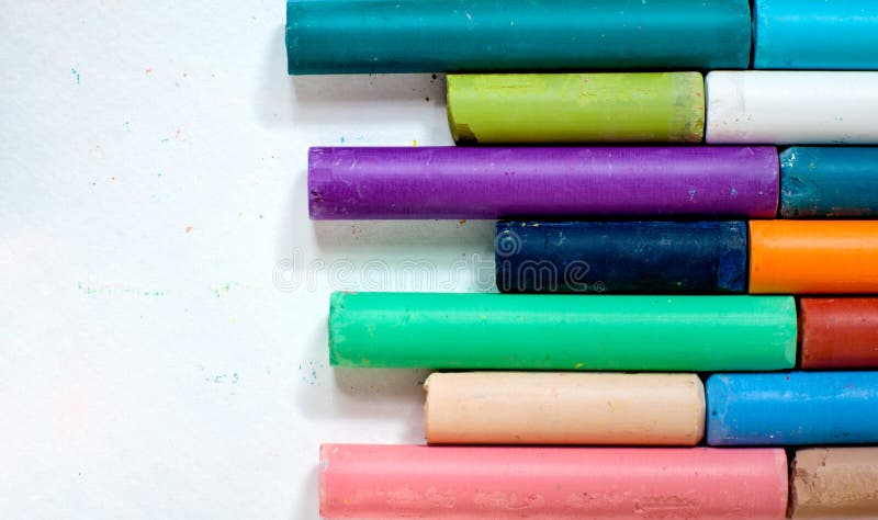 Colored chalks stock image. Image of school, colored - 53593873