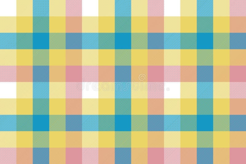 Colored Check Plaid Seamless Pattern Stock Vector - Illustration of ...
