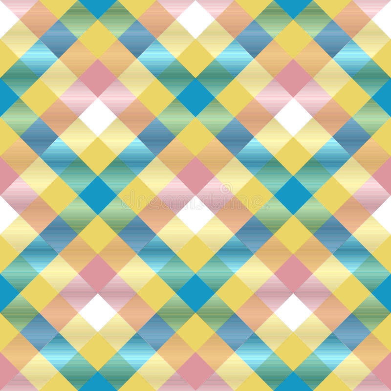 Colored Check Seamless Fabric Texture Stock Vector - Illustration of ...