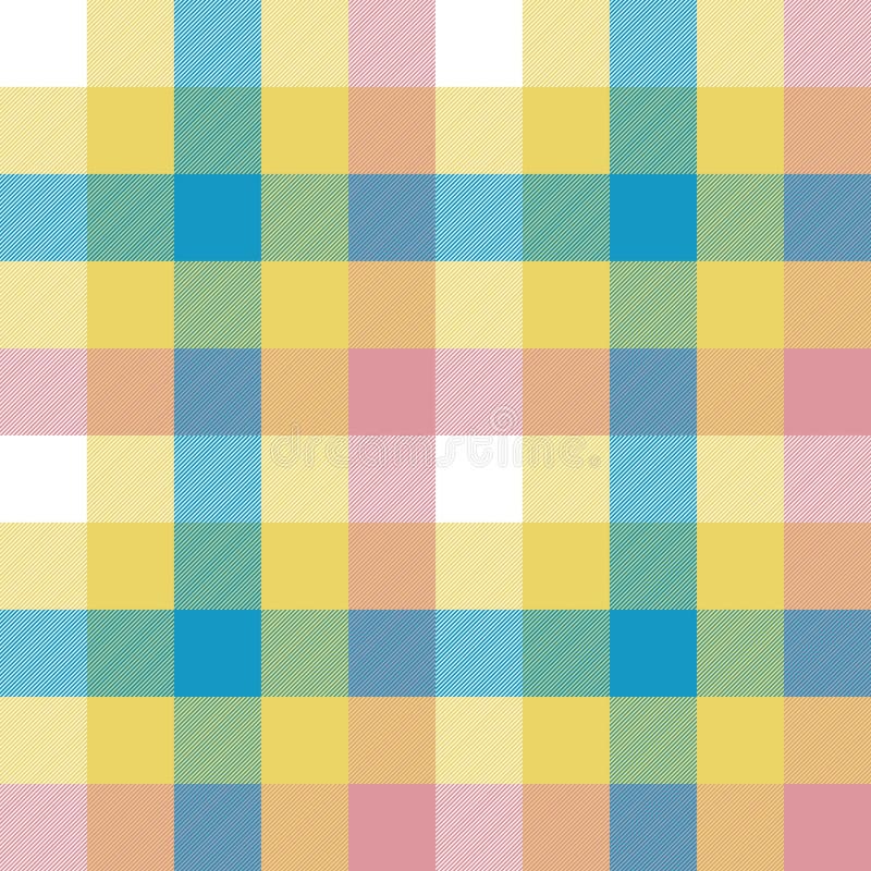 Colored Check Seamless Fabric Texture Stock Vector - Illustration of ...