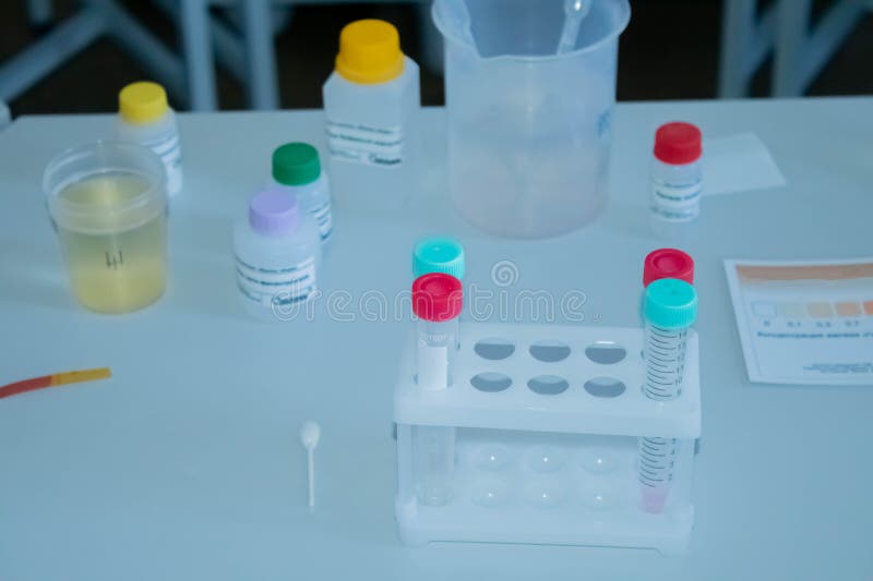 Colored Chemical Elements in Test Tubes. Chemical Elements. Stock Image ...