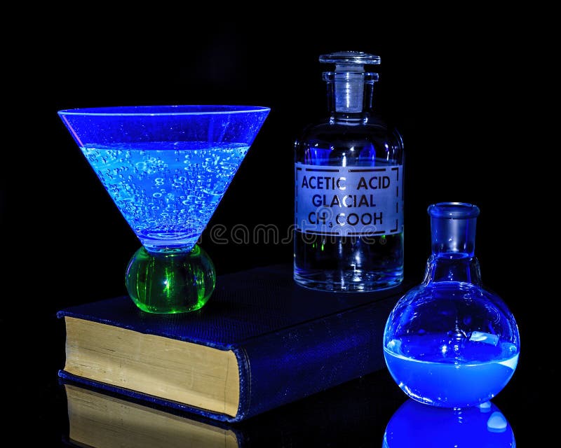 Colored chemical solutions stock image. Image of flask - 119723539