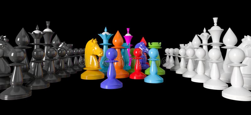Colored Chess. Colored Chess in the Colors of the Rainbow or the LGBT ...