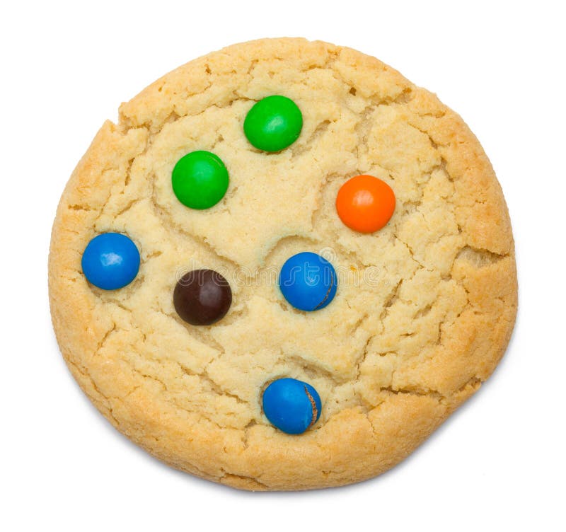 Colored Chocolate Chip Cookie Stock Image - Image of cookie, junk ...