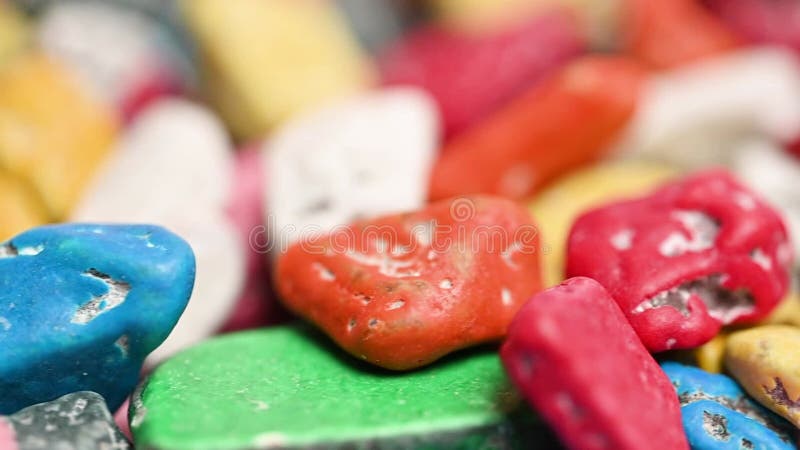 Colored Chocolate Stones Closeup Stock Footage - Video of abstract ...