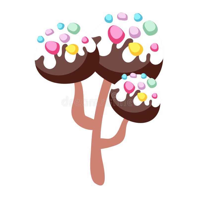 Colored Chocolate Tree Candy Icon Vector Stock Vector - Illustration of ...