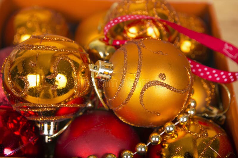 Colored Christmas Balls in a Box. Stock Photo - Image of assortment ...