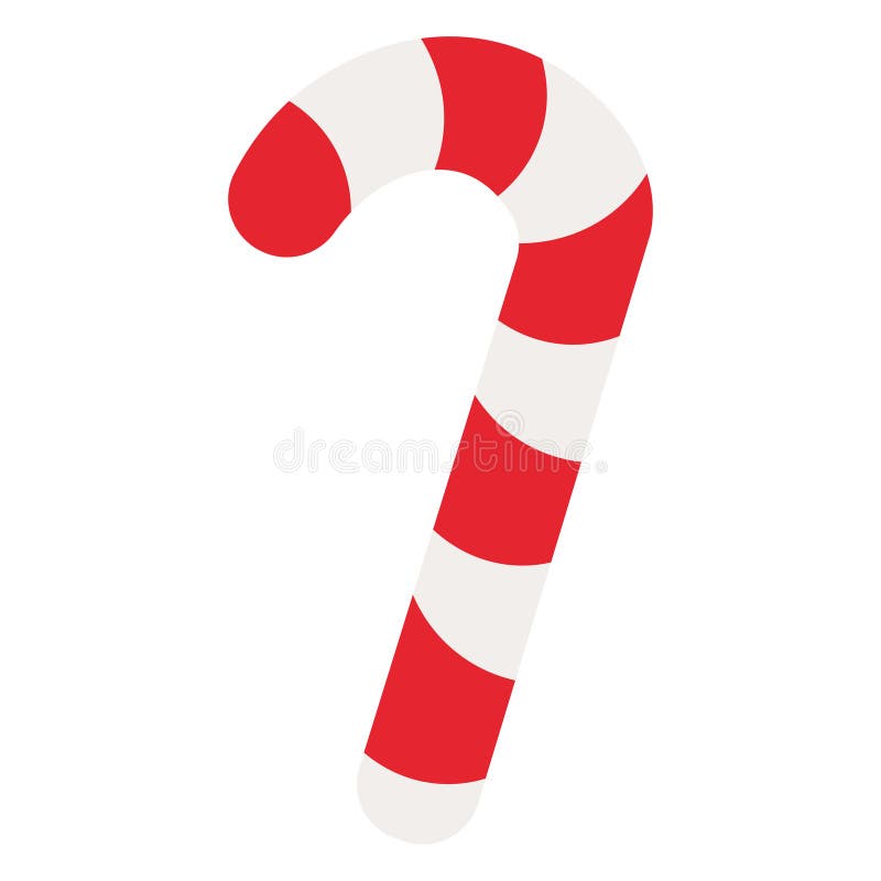 Colored Christmas Candy Cane Icon Vector Stock Vector - Illustration of ...