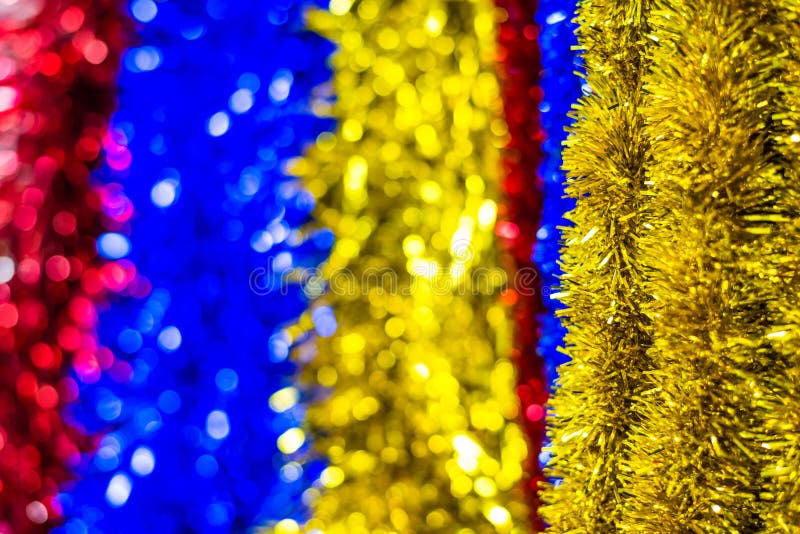 Colored Christmas tinsel stock photo. Image of design - 47495100