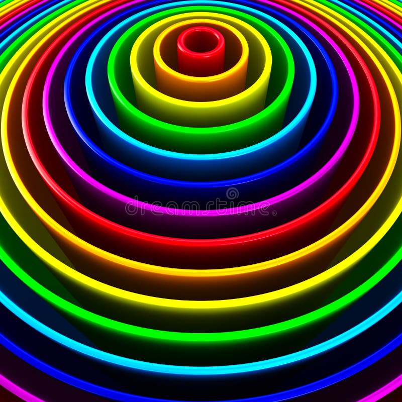 Colored Circle Construction. 3D Illustration Stock Illustration ...